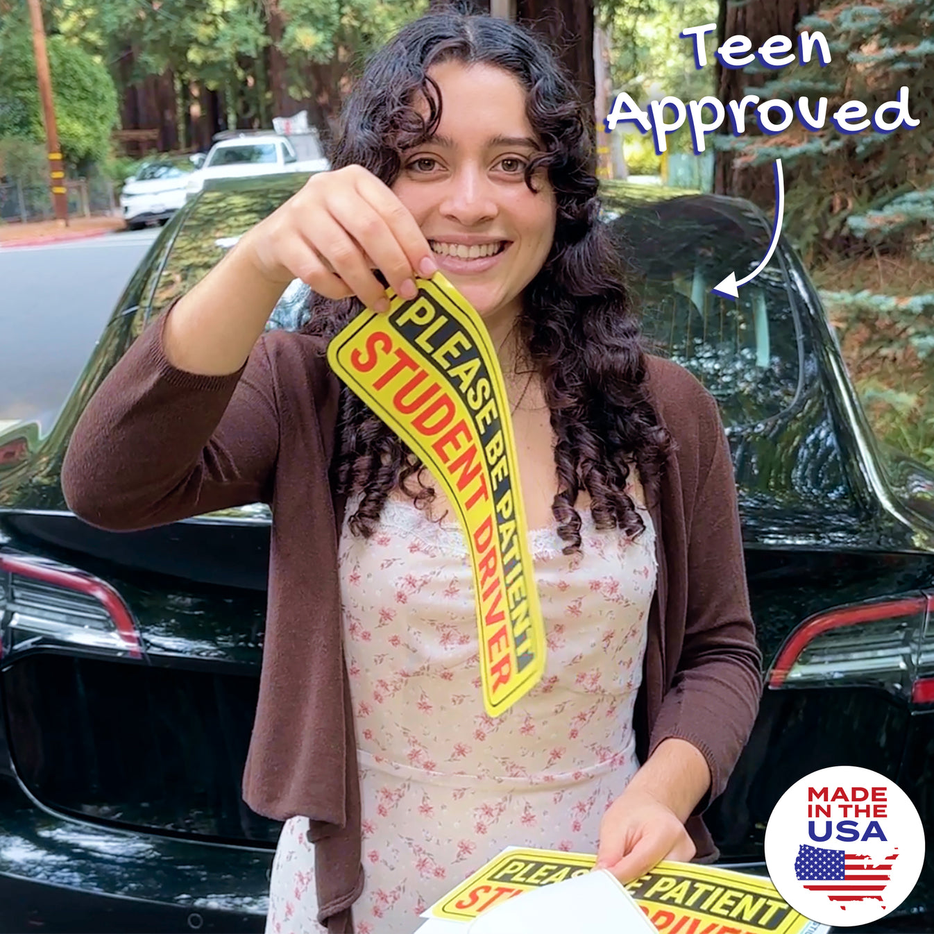 Student Driver Stickers - Removable, Non-Magnetic, New Driver Signs Fo ...