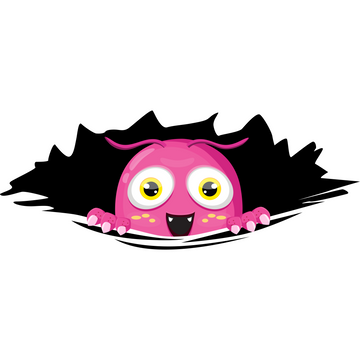 Peeking Monster Bumper Stickers – Stickios